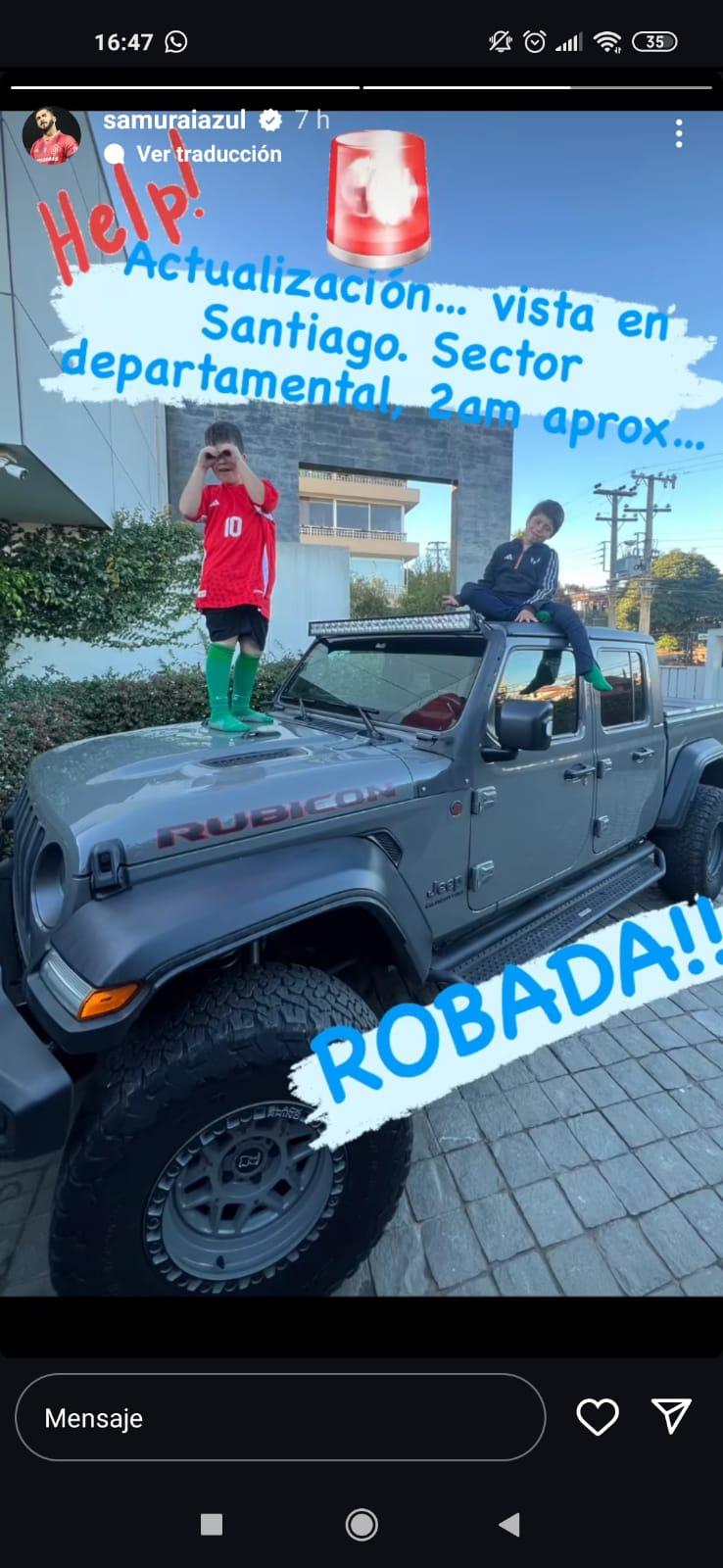 Johnny Herrera sufre robo de su camioneta en Viña del Mar